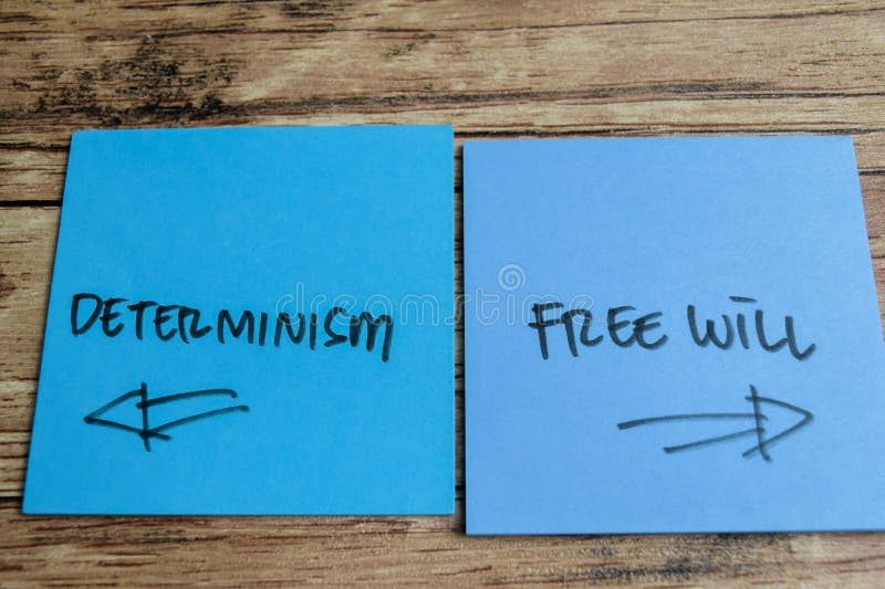 Concept of Determinism or Free Will Write on Sticky Notes Isolated on ...