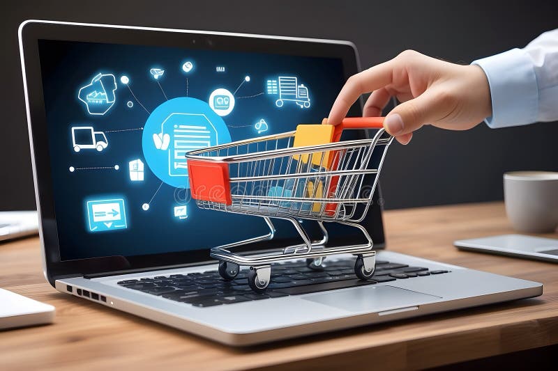 A Concept of Developing E Commerce in the Modern World Stock ...