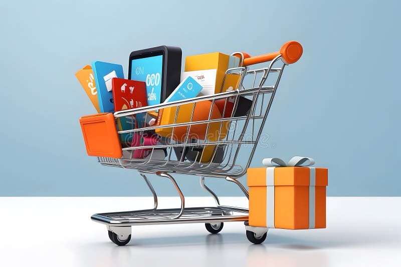 A Concept of Developing E Commerce in the Modern World Stock Image ...