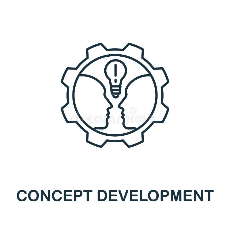 Concept Development Icon from 3d Printing Collection. Simple Line ...