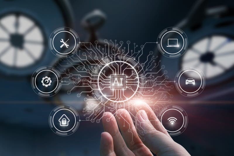 Concept Development and Support of Artificial Intelligence Stock Image ...