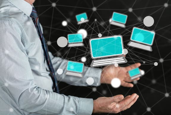 Concept of Devices Connection Stock Illustration - Illustration of ...