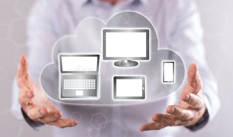 Concept of Devices Connection Stock Photo - Image of connecting ...