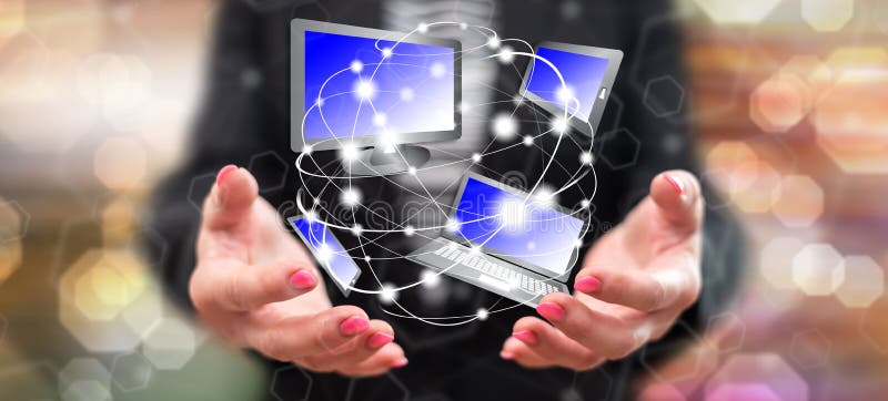 Concept of Devices Connection Stock Image - Image of connection ...