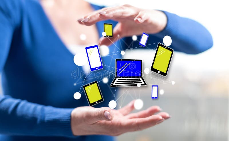 Concept of Devices Connection Stock Image - Image of smart, concept ...