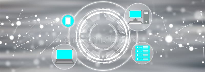 Concept of Devices Connection Stock Illustration - Illustration of ...