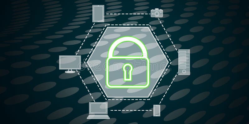 Concept of Devices Security Stock Illustration - Illustration of ...
