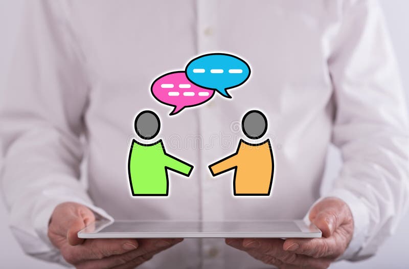 Dialogues and fantasies stock photo. Image of shouting - 61886530