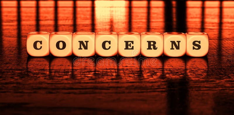 Word Concerns on Red Background Stock Photo - Image of answer, corona ...