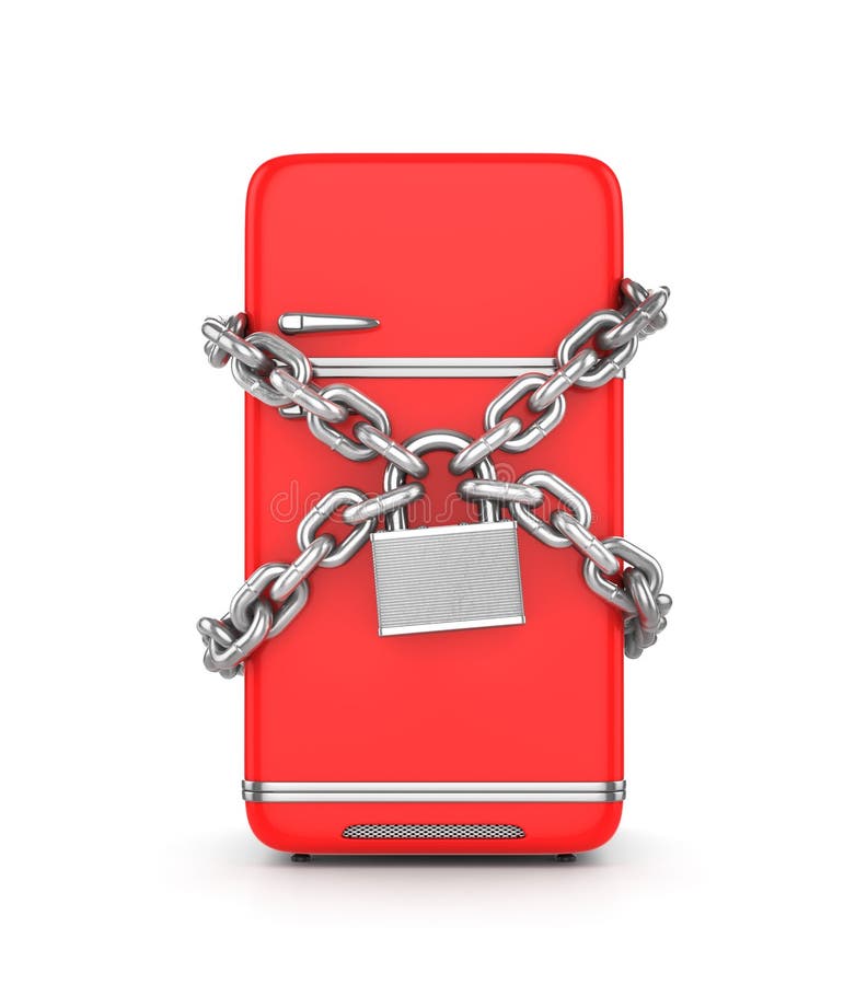Refrigerator Chain Lock Stock Illustrations – 63 Refrigerator Chain ...