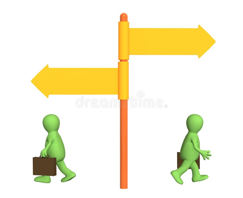 Concept - Different Direction in Business Stock Illustration ...