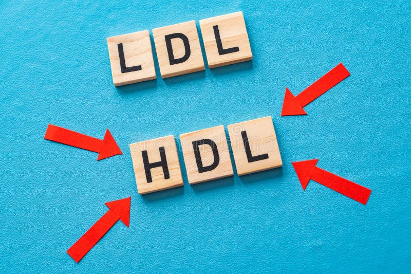Concept of Differentiation between LDL and HDL Cholesterol Stock Image ...