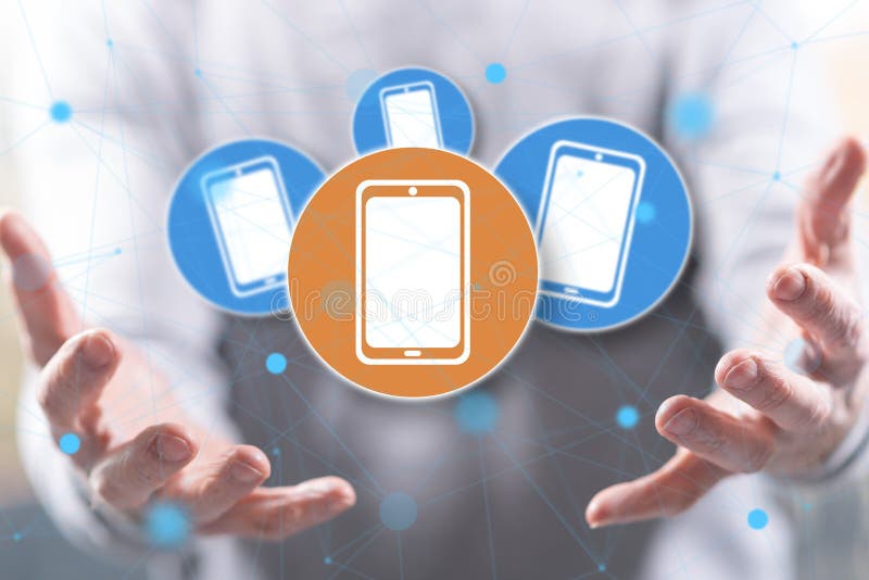 Concept of Digital Communication Stock Photo - Image of internet ...