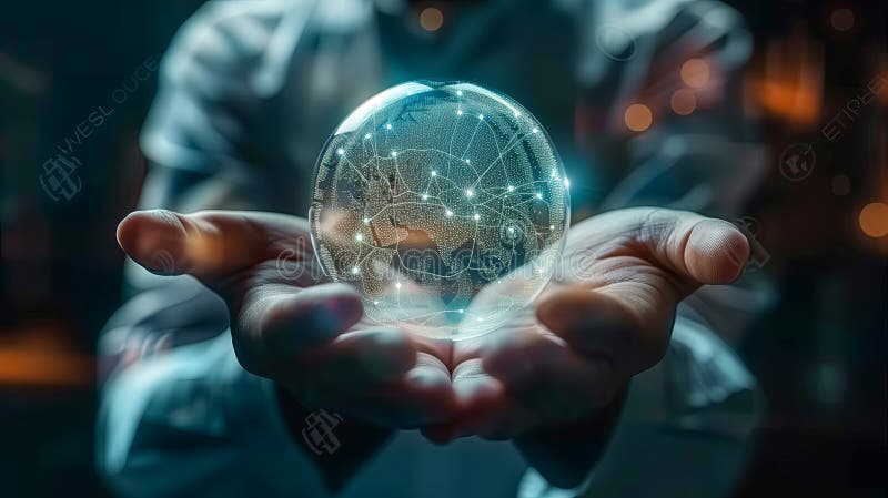 A Constellation of Digital Stars Forming the Shape of a Globe ...