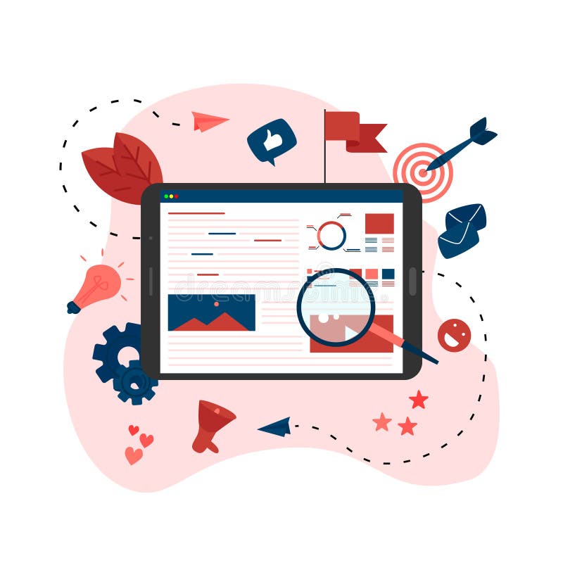 Concept for Digital Marketing Agency, Digital Media Campaign Flat ...