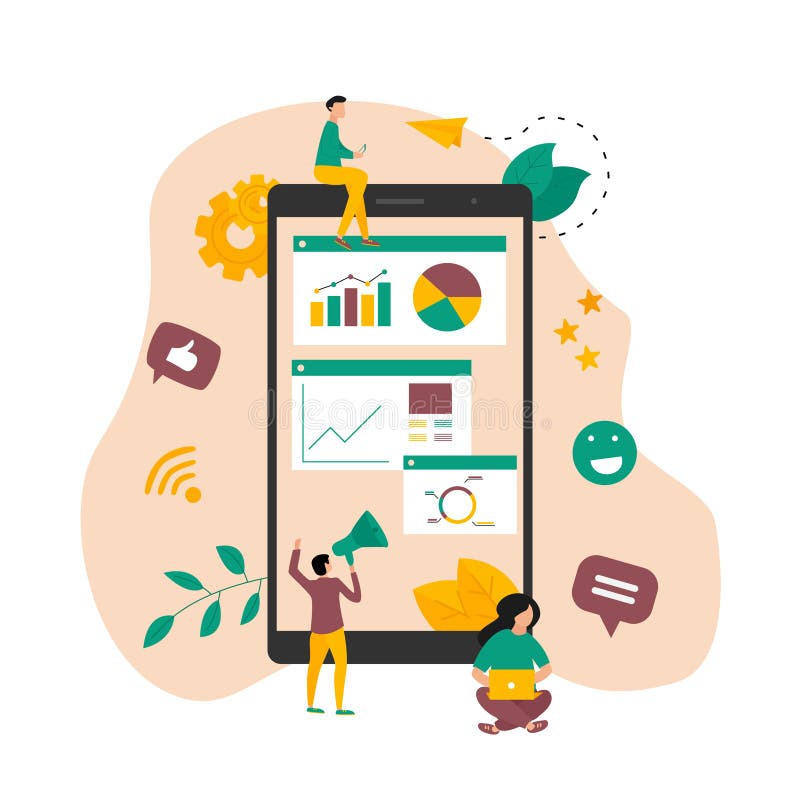 Concept of Digital Online Marketing Agency. Seo and Data Analysis with ...