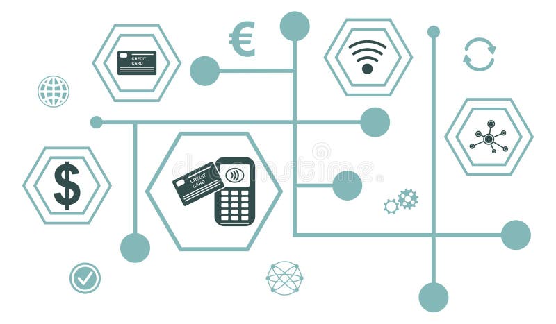 Concept of digital payment stock illustration. Illustration of ...