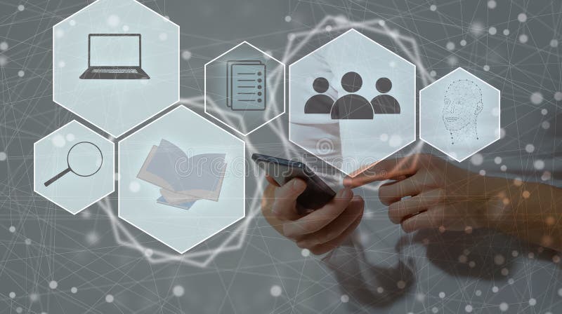 Concept of Digital Screen, Virtual Connection Icon,diagram, Graph ... Concept of Digital Screen, Virtual Connection Icon,diagram, Graph ...