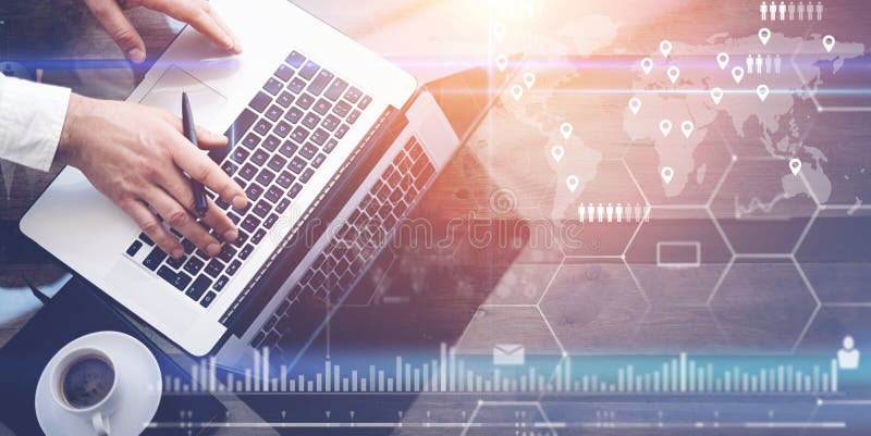 Concept of Digital Screen,virtual Connection Icon,diagram,graph ...