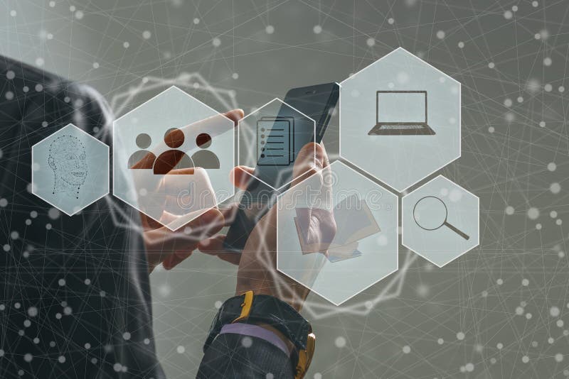 Concept of Digital Screen, Virtual Connection Icon,diagram, Graph ...