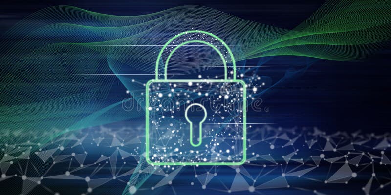 Concept of Digital Security Stock Illustration - Illustration of code ...