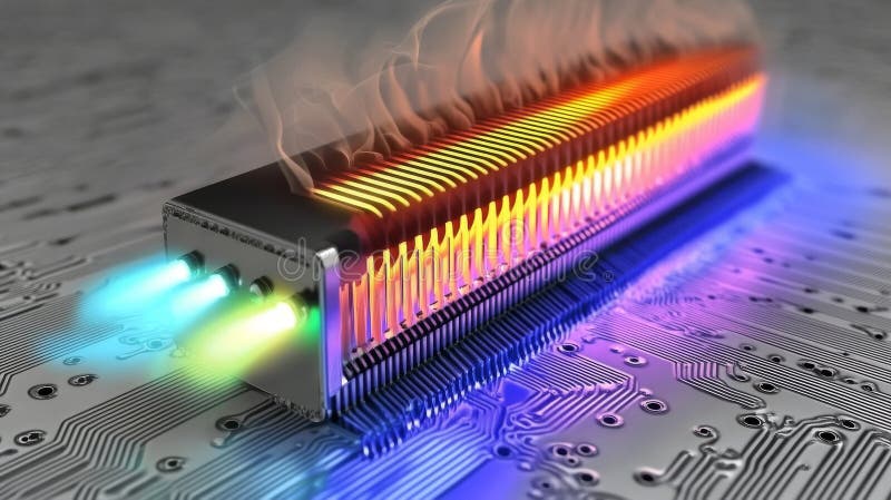 The Concept of Digital Technology Featuring a Futuristic Neon Circuit ...