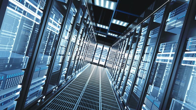 The Concept of: Digitalization of Information Flow Moving through Rack ...