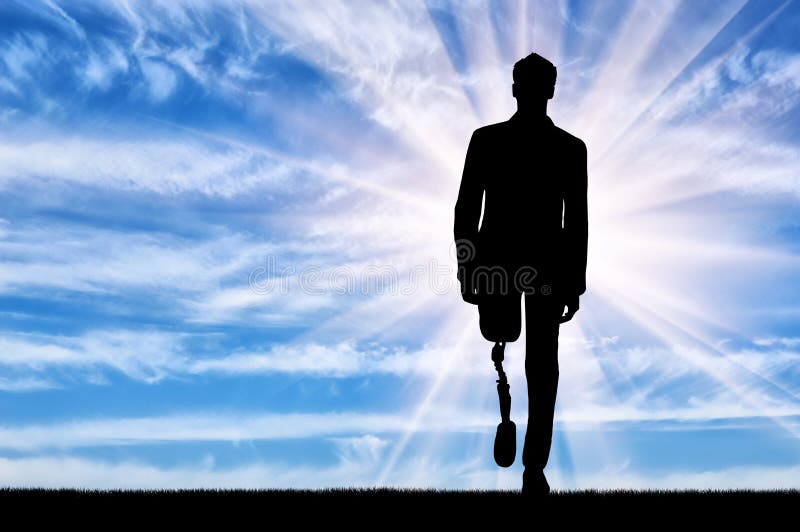 Concept of Disability, Prosthetic Leg Stock Image - Image of disabled ...