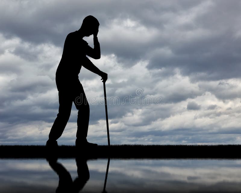Concept of Disabled People in Depression Stock Photo - Image of lonely ...