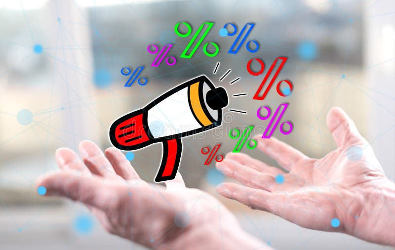 Concept of Discount Announcement Stock Image - Image of design, offer ...