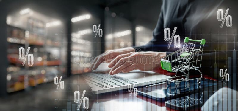 Concept of Discounts and Sales in a Warehouse in a Store Stock Photo ...