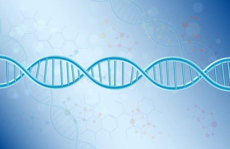 Concept Dna on Blue Background Stock Vector - Illustration of ...