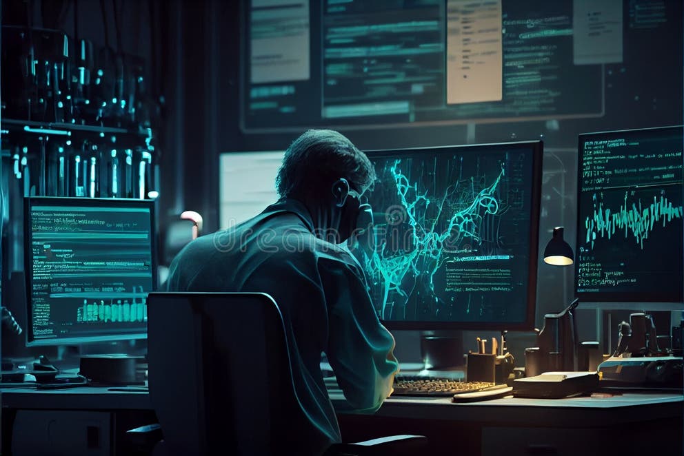 Concept of DNA Decoding Sequence. Genetic Engineering, Genome Map ...