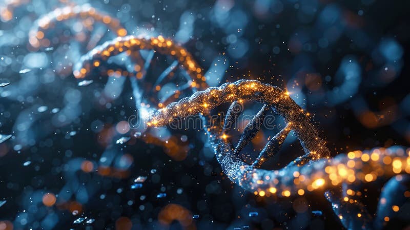 The Concept of DNA Helix Image. Big Data in Human Code. Aesthetic ...