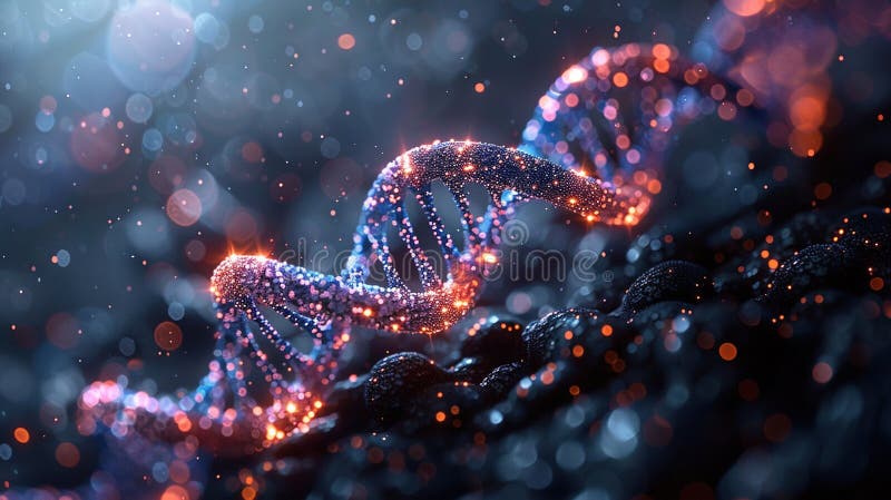The Concept of DNA Helix Image. Big Data in Human Code. Aesthetic ...