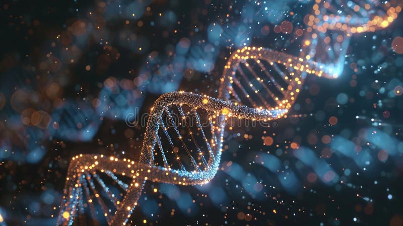 The Concept of DNA Helix Image. Big Data in Human Code. Aesthetic ...