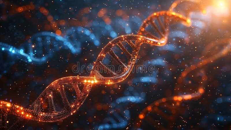 The Concept of DNA Helix Image. Big Data in Human Code. Aesthetic ...