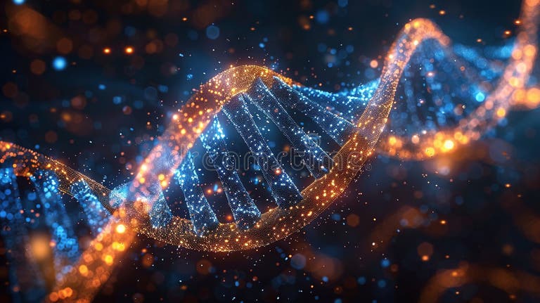 The Concept of DNA Helix Image. Big Data in Human Code. Aesthetic ...