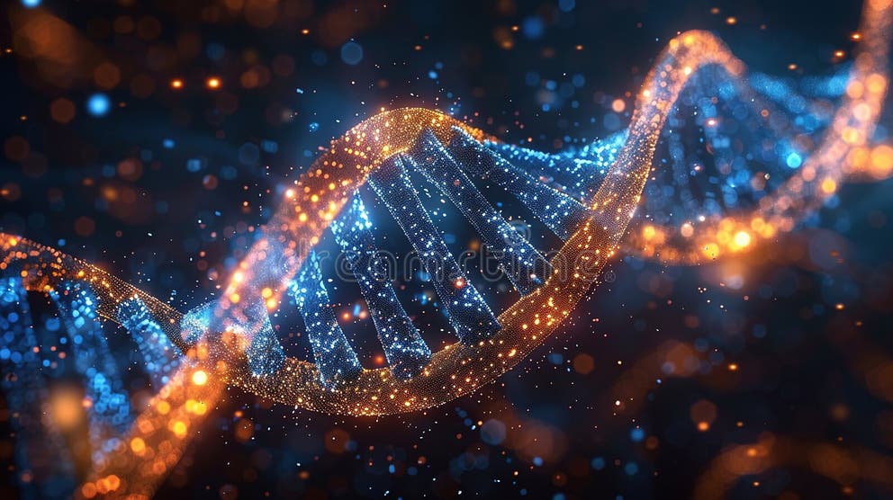 The Concept of DNA Helix Image. Big Data in Human Code. Aesthetic ...