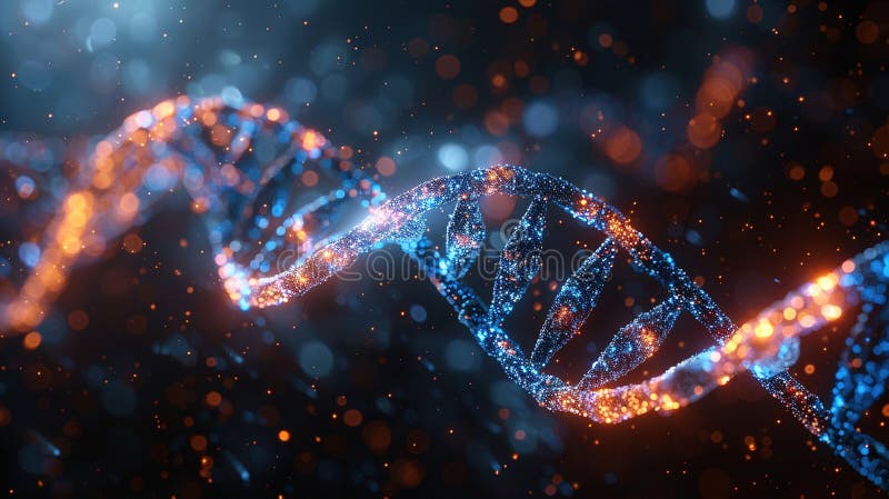 The Concept of DNA Helix Image. Big Data in Human Code. Aesthetic ...