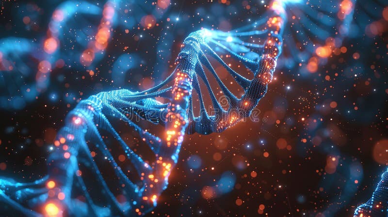 The Concept of DNA Helix Image. Big Data in Human Code. Aesthetic ...