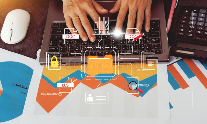 Document Management System Concept, Folder and Document Icon Software ... Document Management System Concept, Folder and Document Icon Software ...