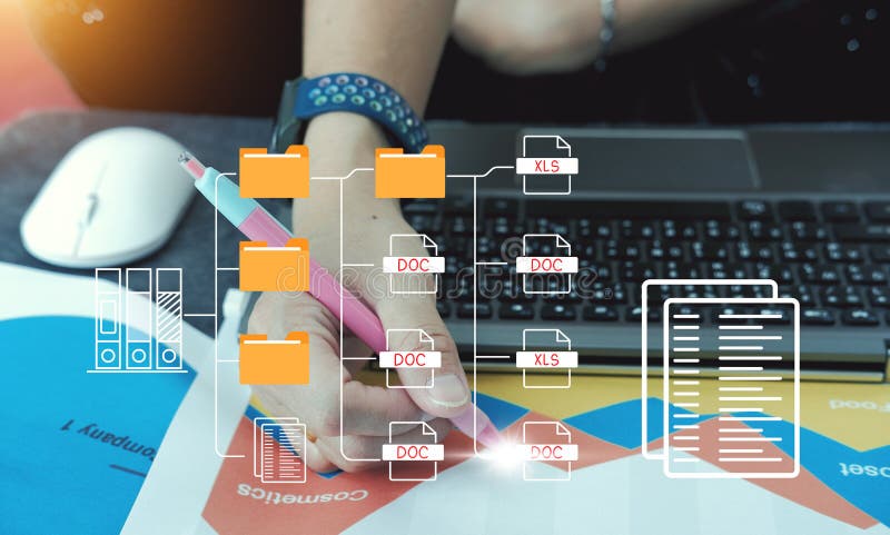 Document Management System Concept, Folder and Document Icon Software ... Document Management System Concept, Folder and Document Icon Software ...