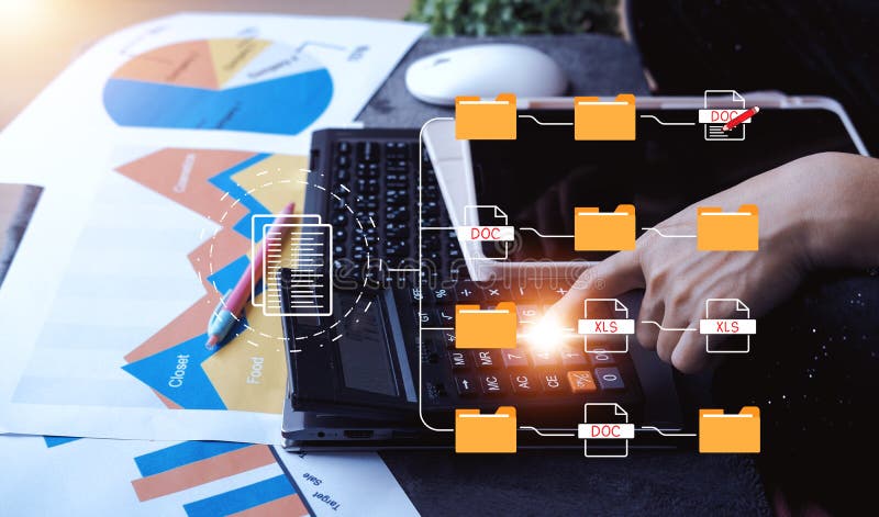 Document Management System Concept, Folder and Document Icon Software ... Document Management System Concept, Folder and Document Icon Software ...