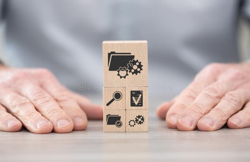 Concept of Document Management Stock Photo - Image of security, records ...