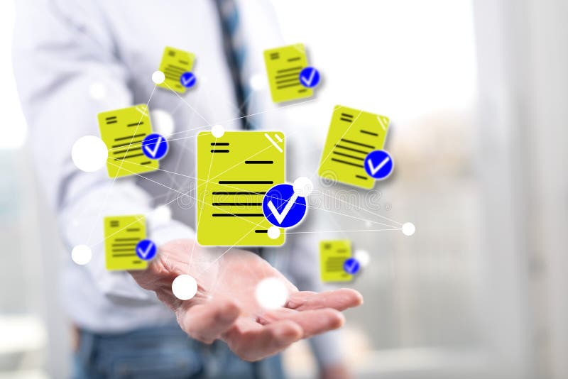 Concept of Document Validation Stock Image - Image of project, digital ...