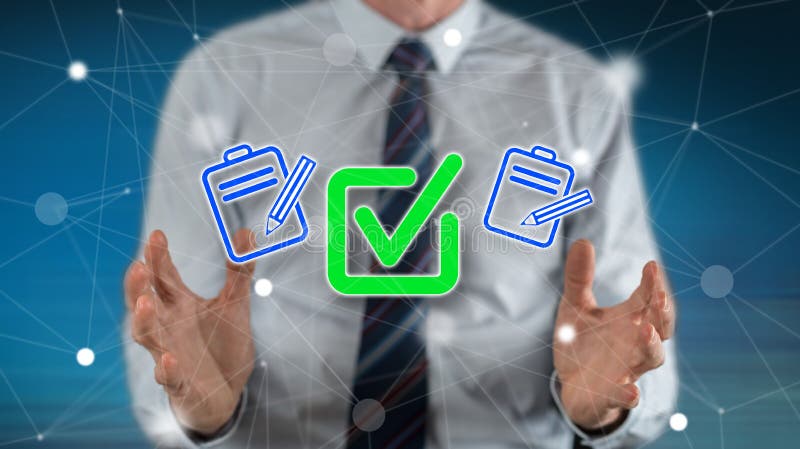 Document Validation Process Concept Shown by a Businessman Stock Image ...