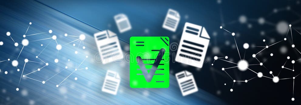 Concept of Document Validation Stock Illustration - Illustration of ...