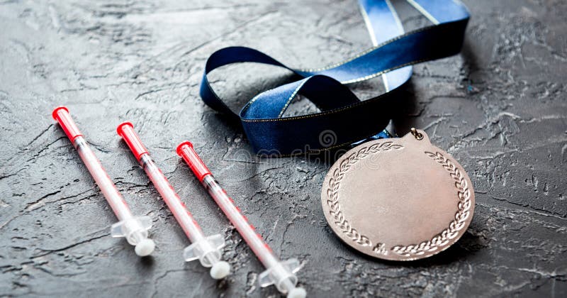 Concept of Doping in Sport - Deprivation Medals Stock Image - Image of ...