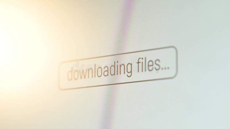 Icon of Downloading Files on Computer Screen Then Connection Error ...